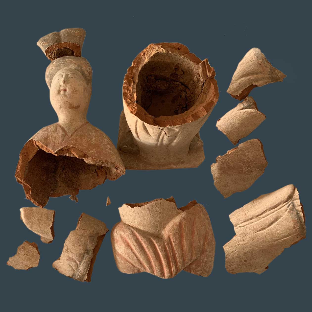 Case study: repairing a pottery statue smashed into 13 pieces