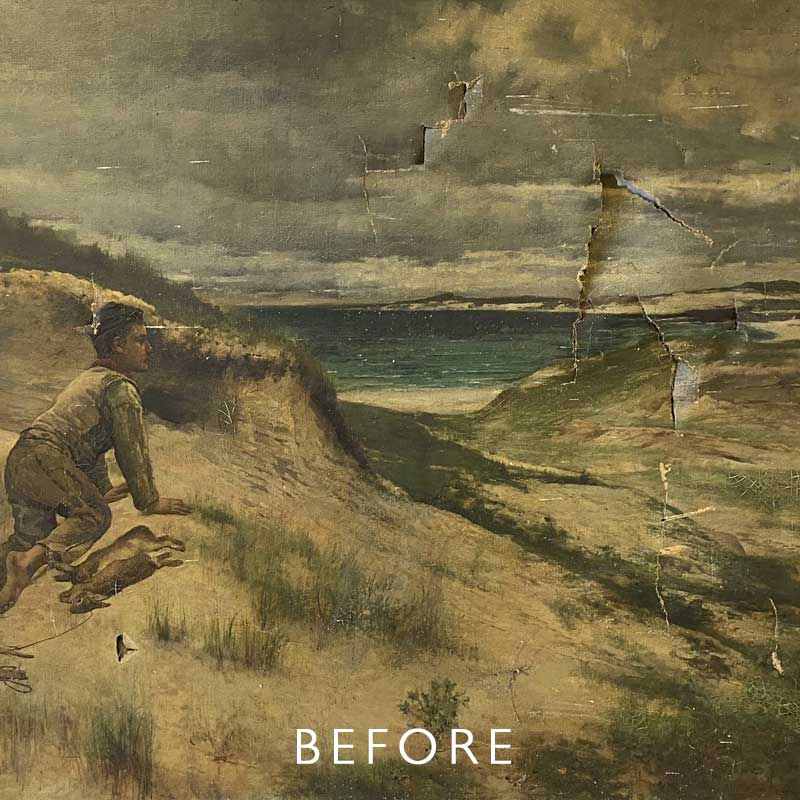 Which type of painting damage can be repaired?