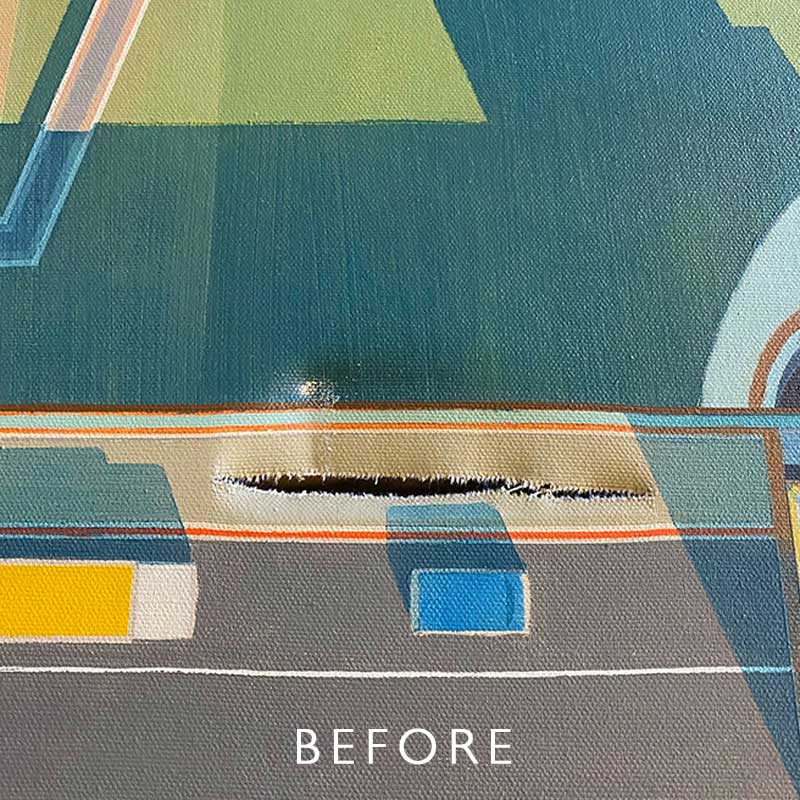 Which type of painting damage can be repaired?