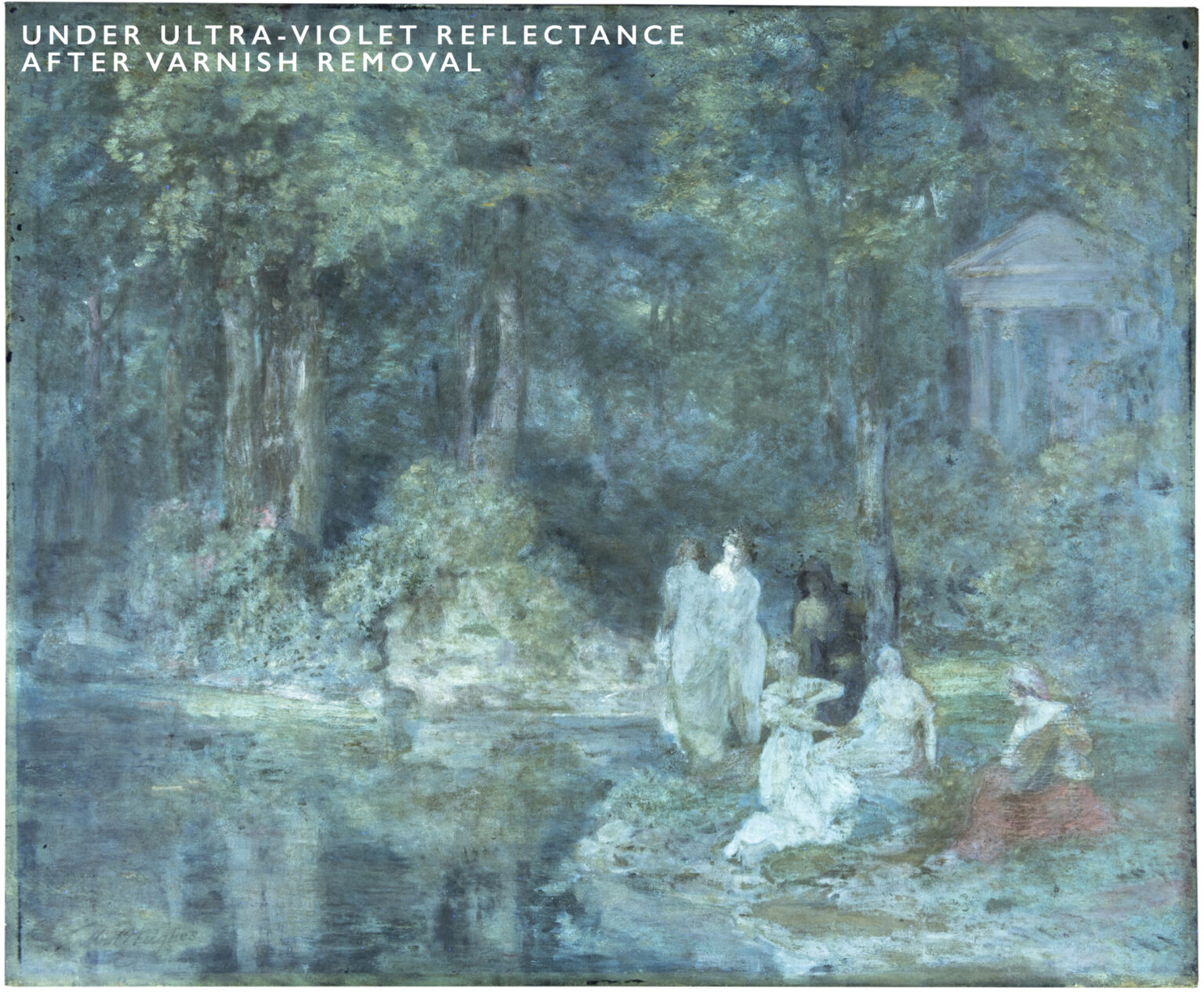 Talbot Hughes painting hidden beneath coal fire contamination