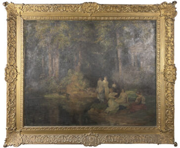 Talbot Hughes painting hidden beneath coal fire contamination