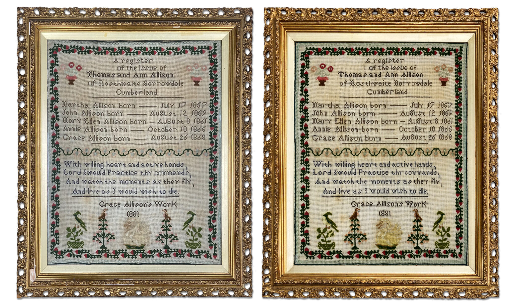 Embroidery samplers history, care and restoration