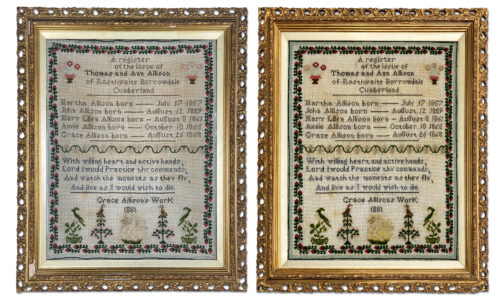 Embroidery samplers history, care and restoration