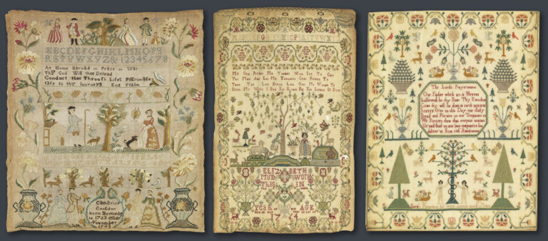 Embroidery samplers history, care and restoration