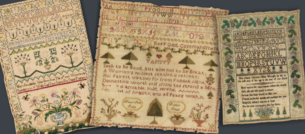 Embroidery samplers history, care and restoration