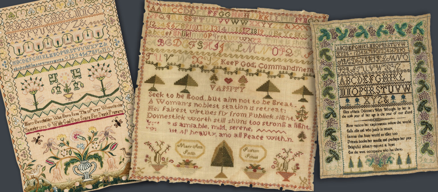 Embroidery samplers history, care and restoration