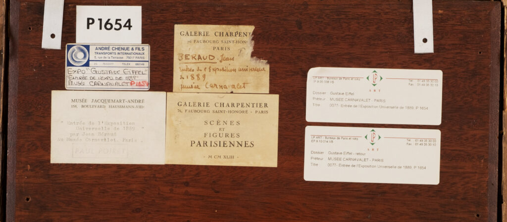 Painting labels care and conservation