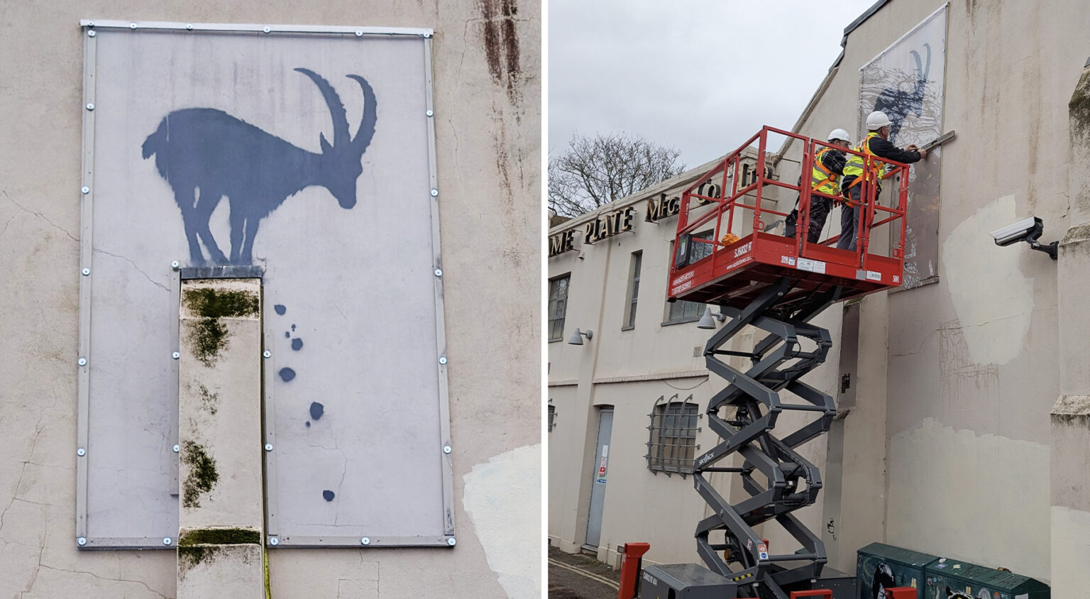 Banksy goat rescue: removing and restoring street art at Kew Bridge
