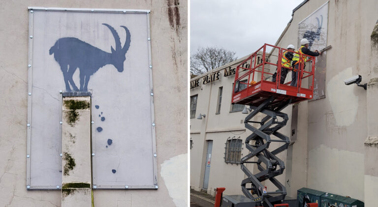 Banksy goat rescue: removing and restoring street art at Kew Bridge