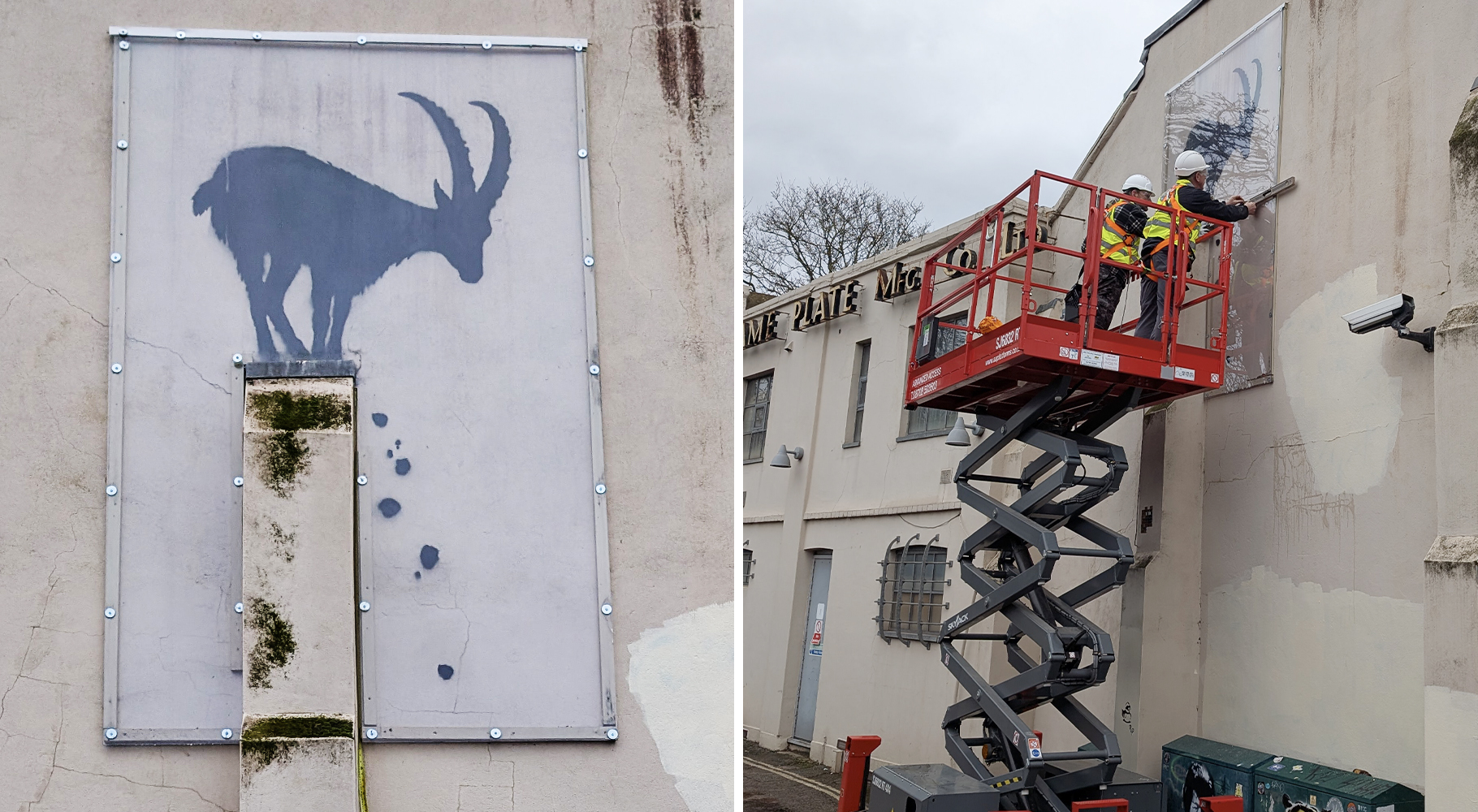 Banksy goat rescue: removing and restoring street art at Kew Bridge