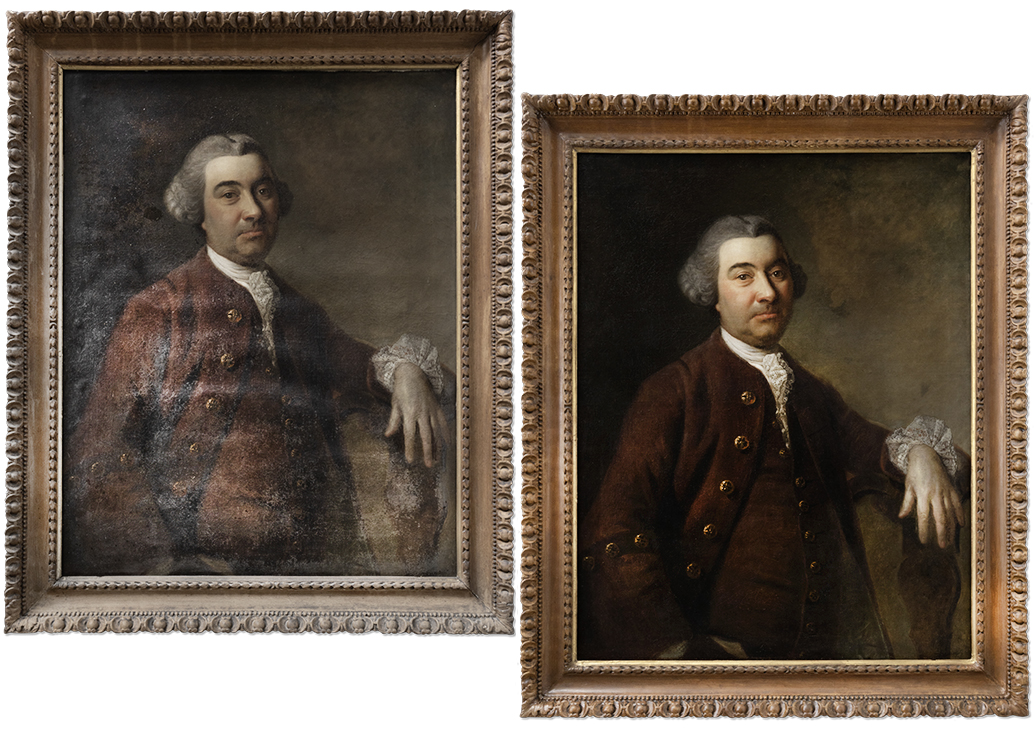 Water damaged painting restoration | Fine Art Restoration Co