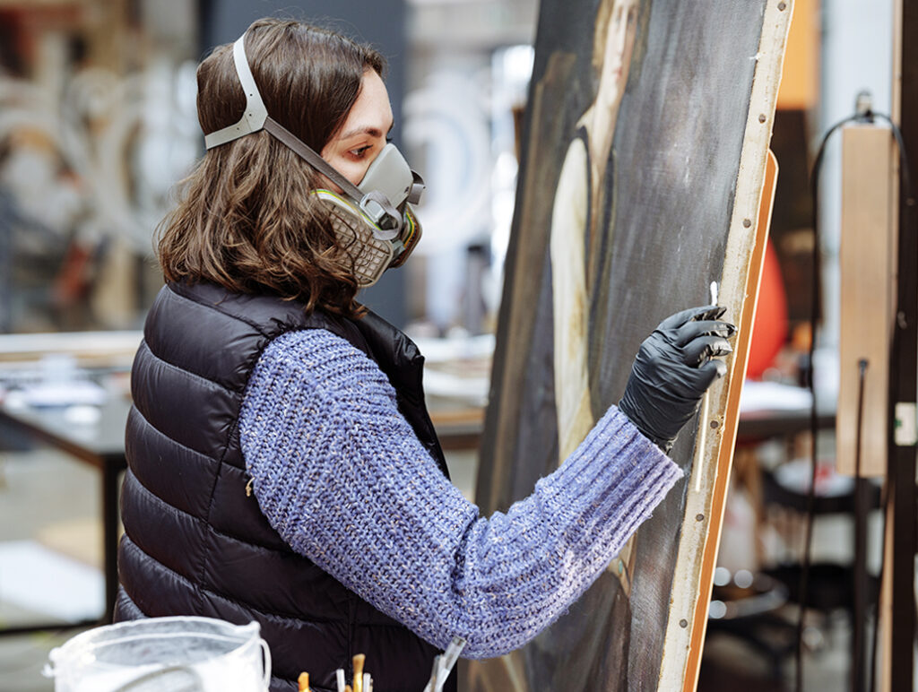 Water damaged painting restoration | Fine Art Restoration Co