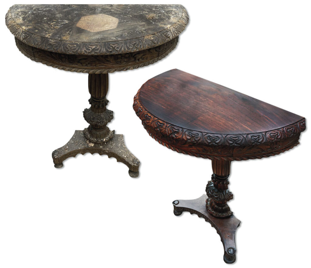 Fire Damaged Furniture Restoration | Fine Art Restoration